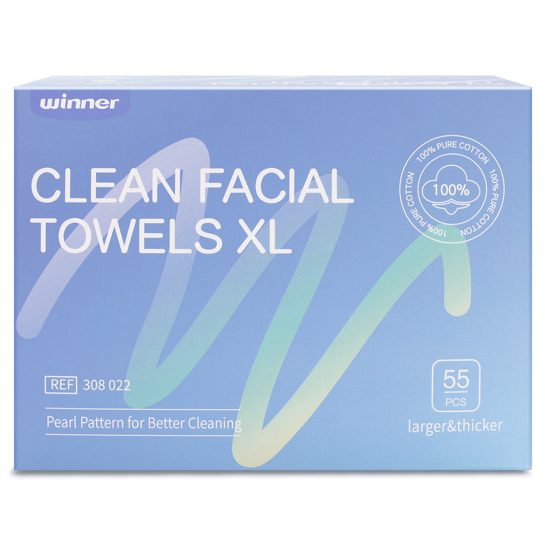 Winner Large Cotton Facial Towels Disposable Towels Unscented Facial ...
